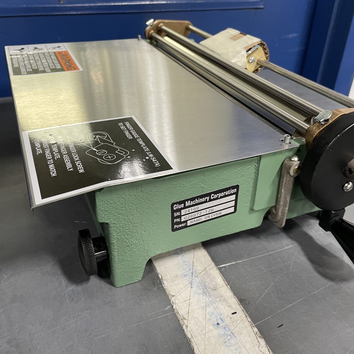 Label Gluer – Hand Driven : Glue Machinery Corp